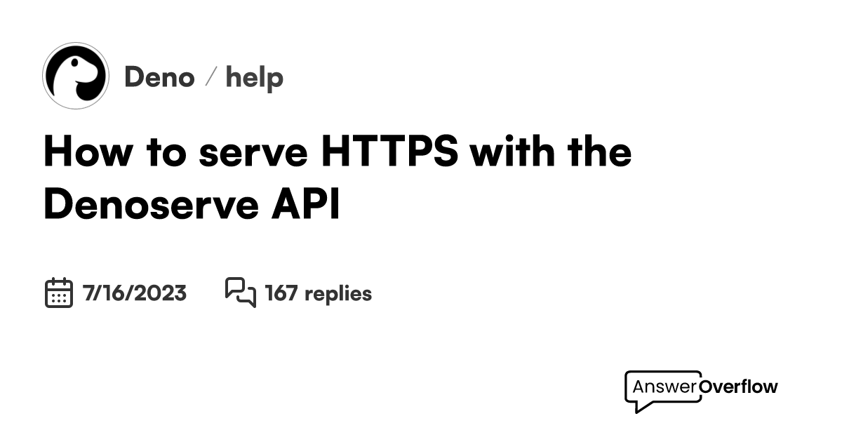 How to serve HTTPS with the Deno.serve() API - Deno