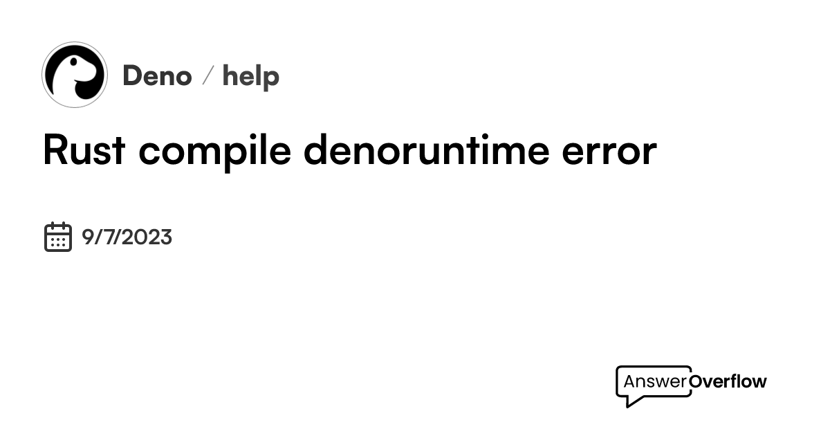Rust compile deno_runtime error - Deno