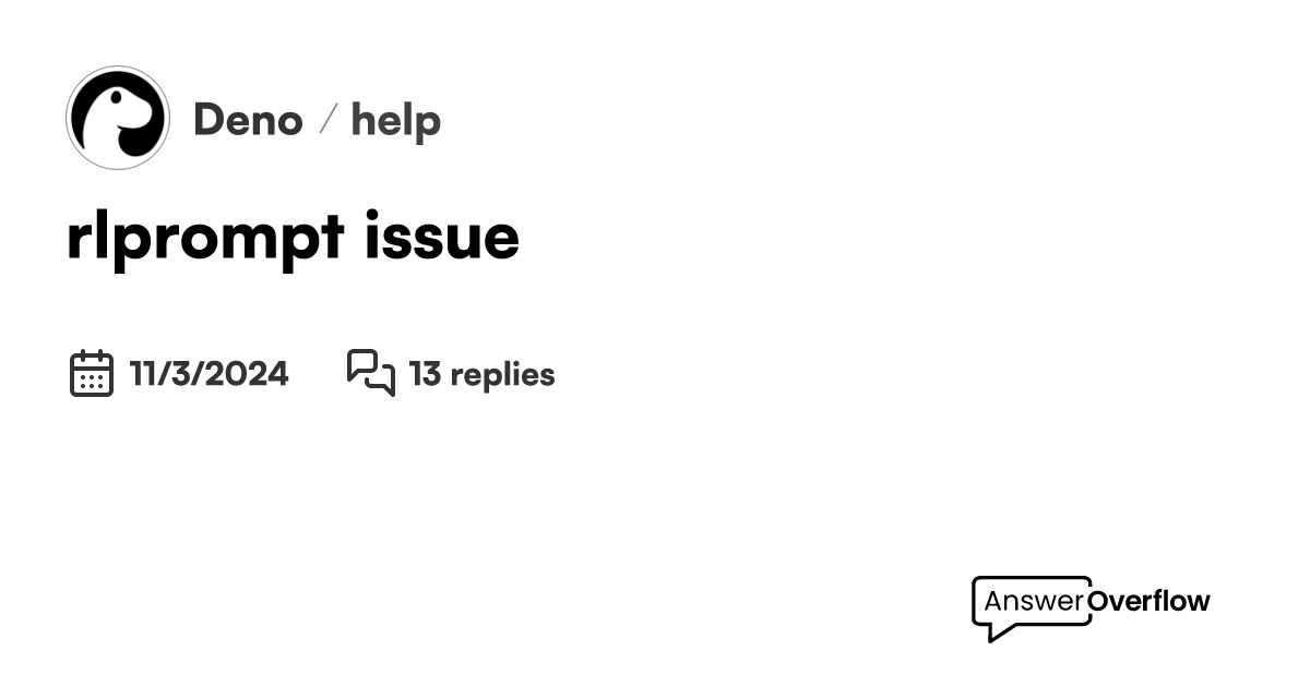 rl.prompt issue - Deno