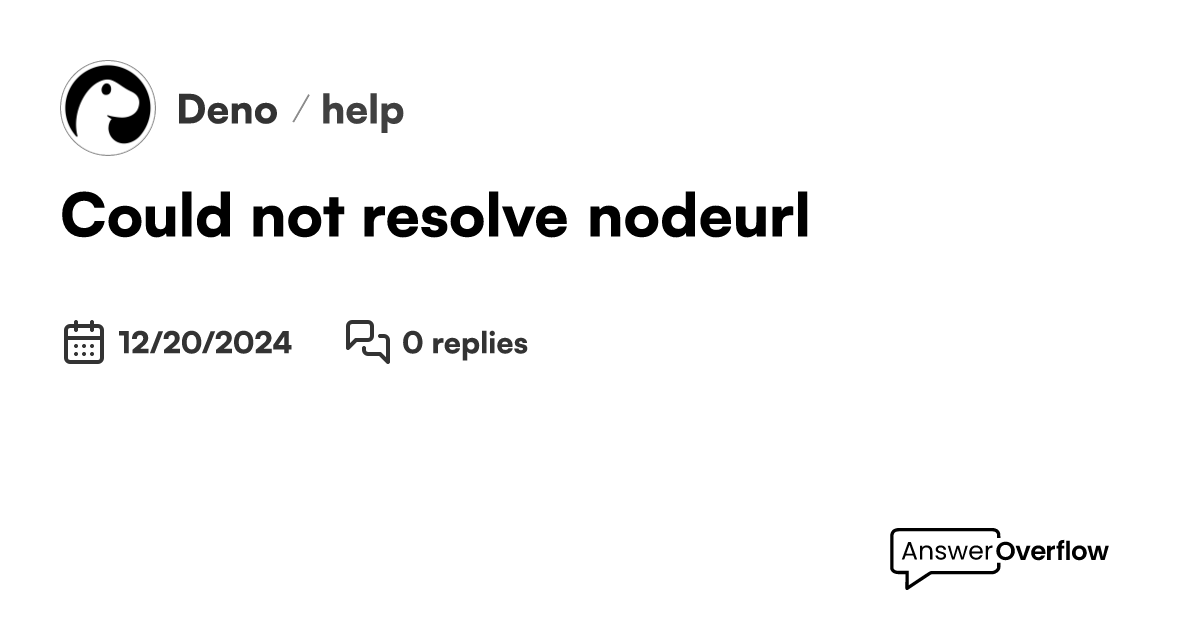 Could not resolve "node:url" - Deno